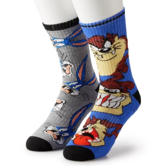 Warner Bros. | Underwear & Socks | 2 Pair Looney Tunes Crew Socks Taz ...